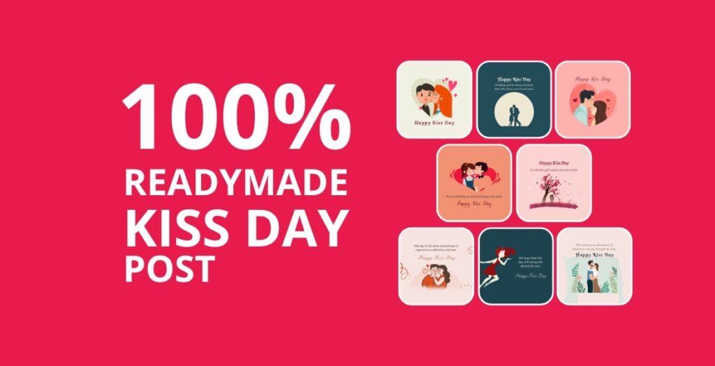 Readymade Happy Kiss Day Post - Picwale