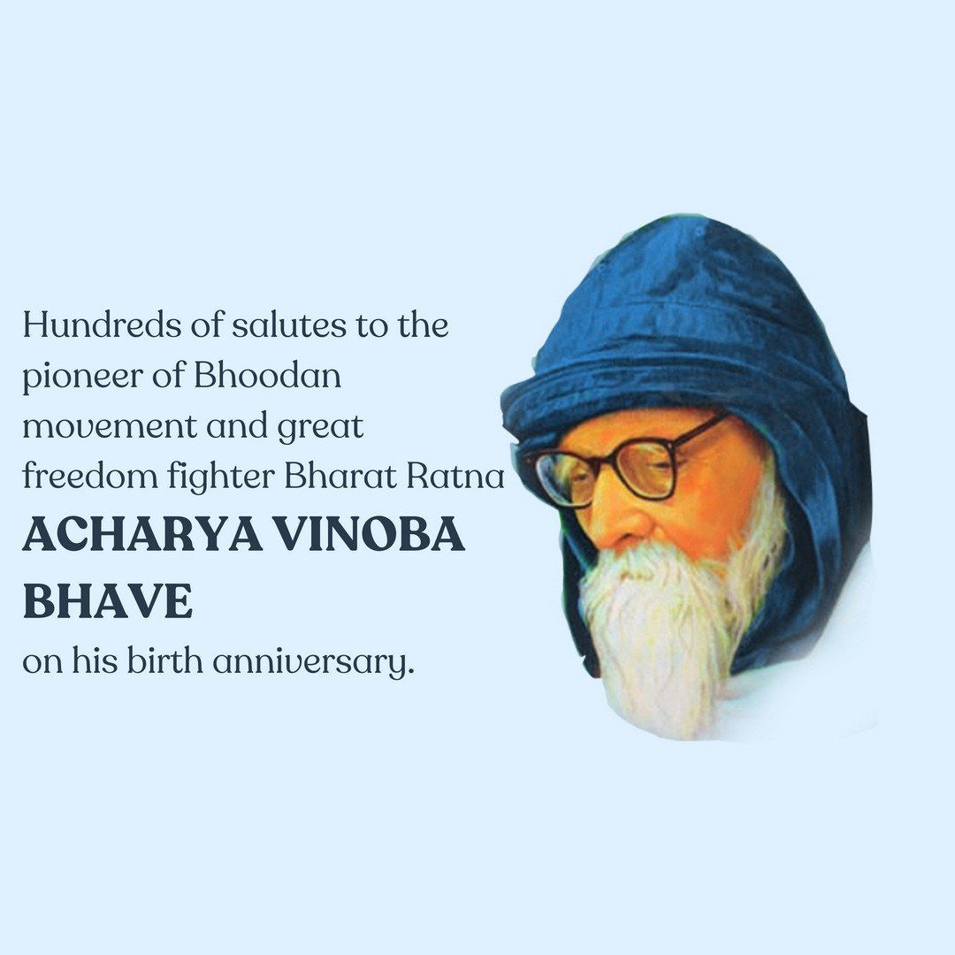 Readymade Vinoba Bhave Jayanti Post - Picwale